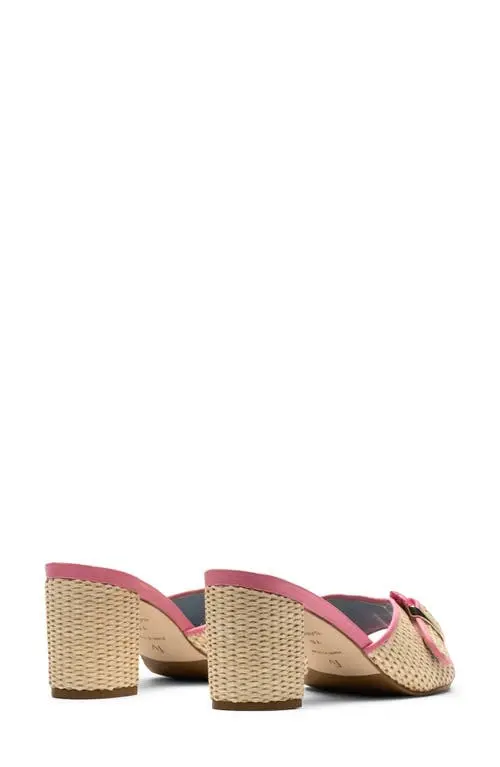 FRANCES VALENTINE Taylor Block Heel Sandal - Natural/pink
