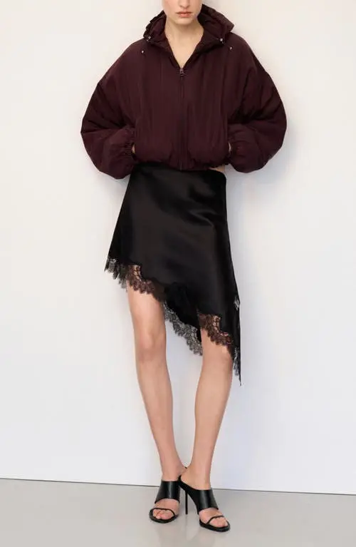 Mango Oversize Hooded Crop Zip Jacket
