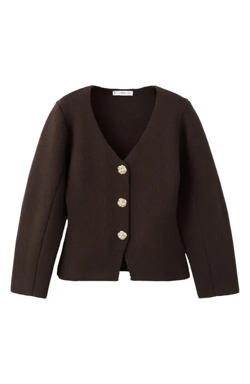 Mango V-neck Buttoned Cardigan