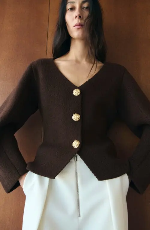 Mango V-neck Buttoned Cardigan
