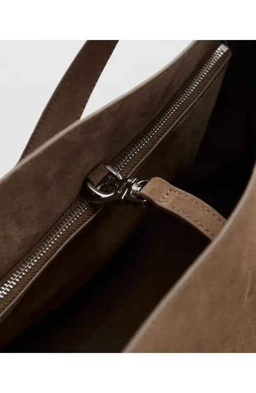 Mango Suede Shopper