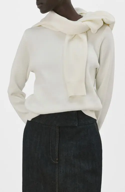Mango Button Cuff Sweater