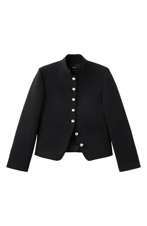 Mango Mandarin Collar Jacket