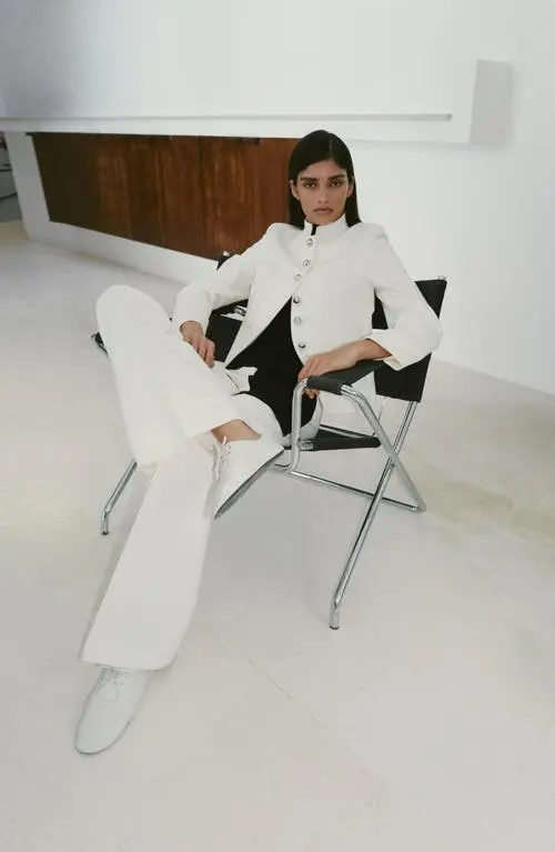 Mango Mandarin Collar Jacket