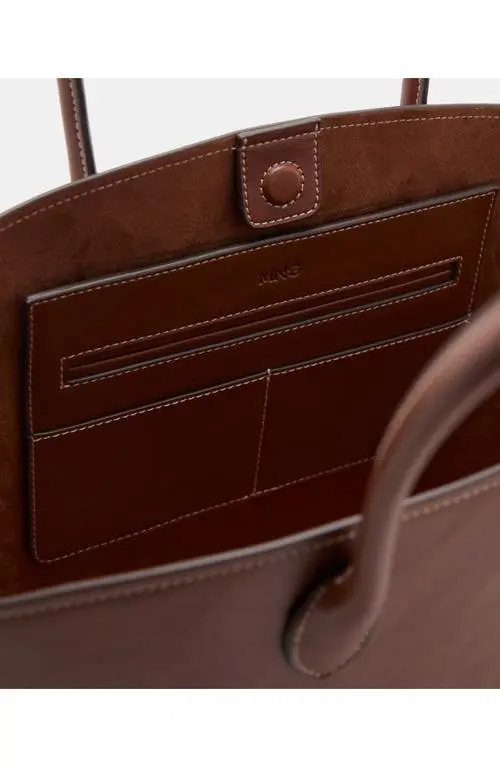 Mango Shopper Bag With Double Handle