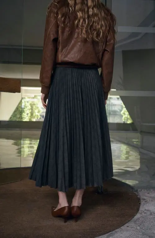 Mango Pleated Maxi Skirt