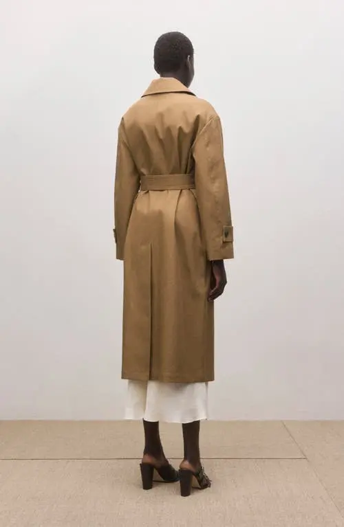 Mango Belted Cotton Trench Coat