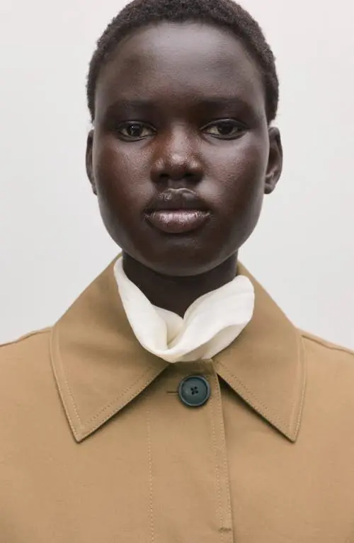 Mango Belted Cotton Trench Coat