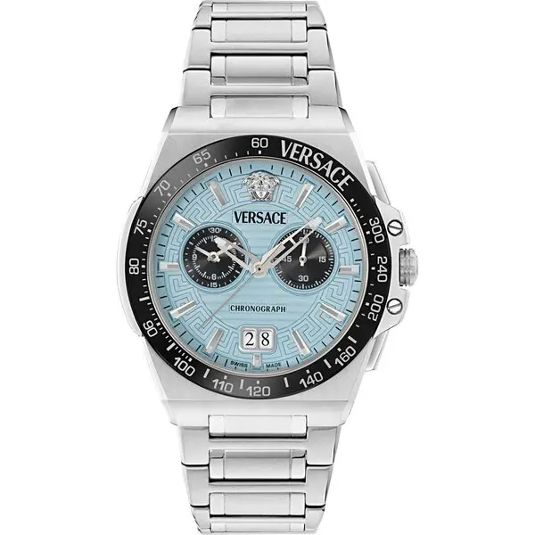 Versace Greca Reaction Chronograph Bracelet Watch - Ip Stainless Steel
