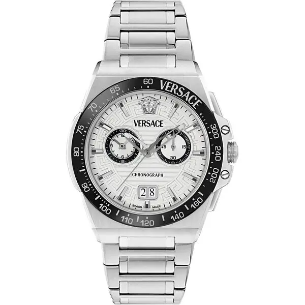 Versace Greca Reaction Chronograph Bracelet Watch - Stainless Steel