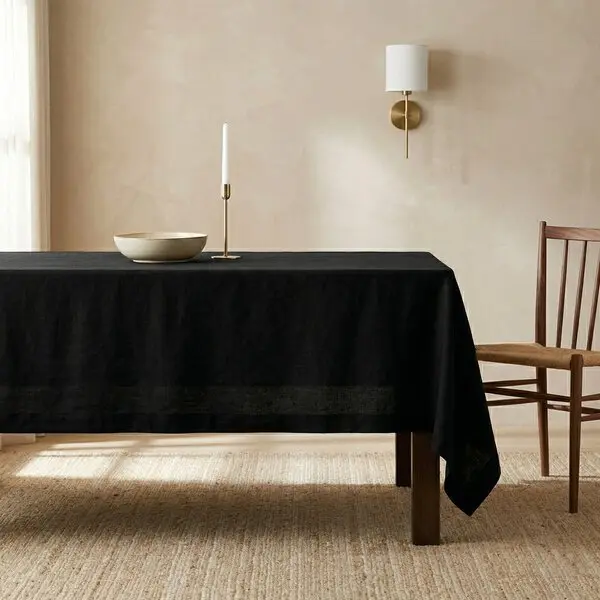 Solino Home Linen Tableclothdiana - Black