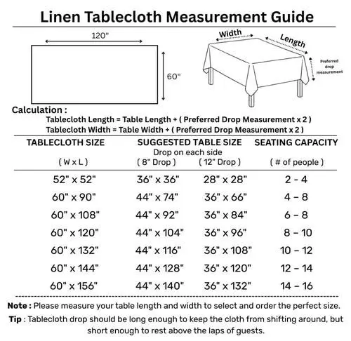 SOLINO HOME Linen Tableclothdiana