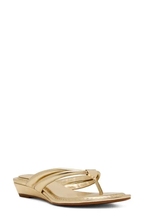 Anne Klein Bari Wedge Sandal - Gold