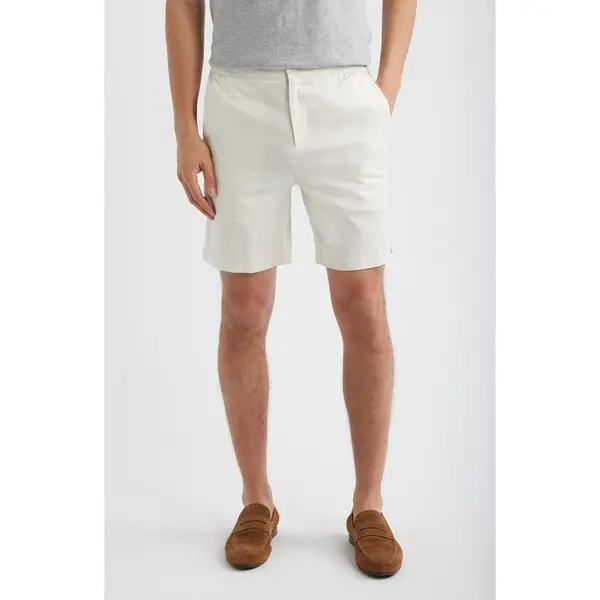 Bugatchi Aerolinen Linen Blend Shorts - Ivory