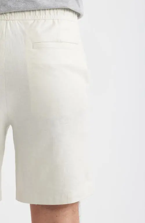 Bugatchi Aerolinen Linen Blend Shorts - Ivory