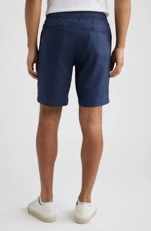 Bugatchi Aerolinen Linen Blend Shorts - Navy