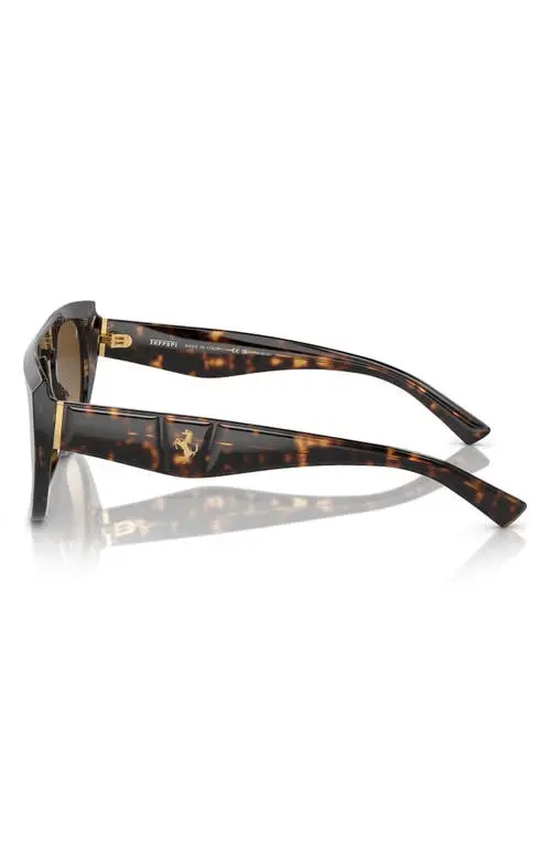 SCUDERIA FERRARI 56mm Polarized Sunglasses - Havana/polar Brown Gradient