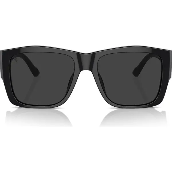 SCUDERIA FERRARI 56mm Square Sunglasses - Black/polar Grey