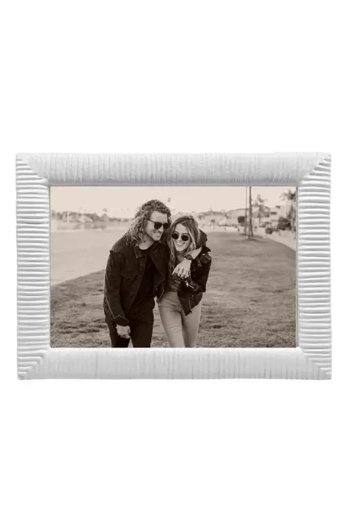 MARIPOSA Woven Texture 4 X 6-inch Picture Frame - White