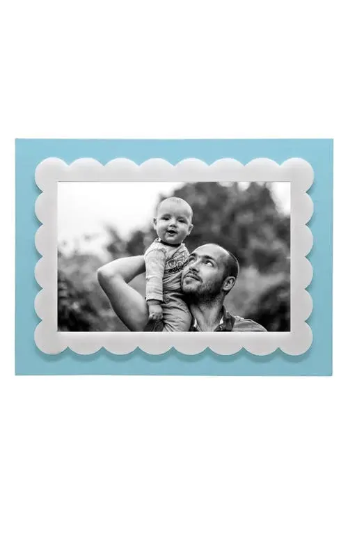 MARIPOSA Sky Scallop 4 X 6-inch Picture Frame - Blue