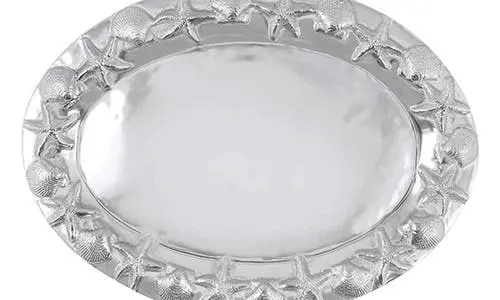 MARIPOSA Seashell Border Oval Platter