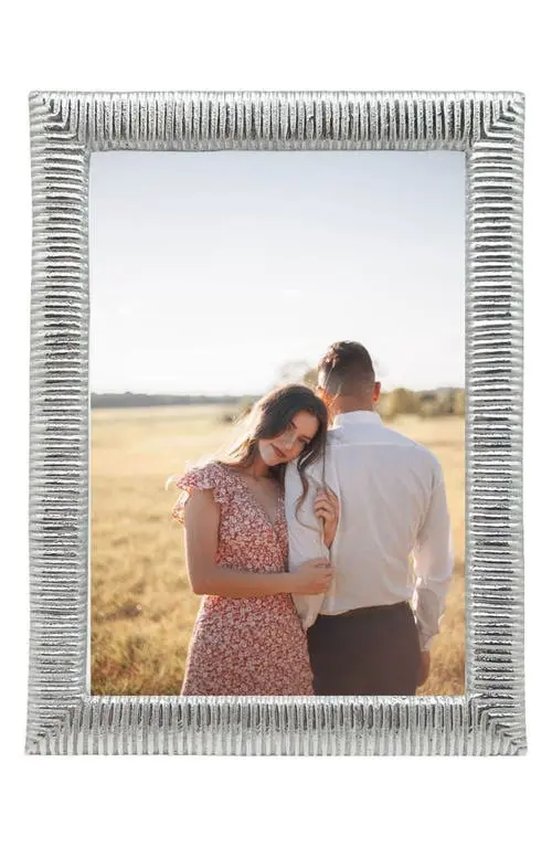 MARIPOSA Woven Texture 5 X 7-inch Picture Frame - Silver