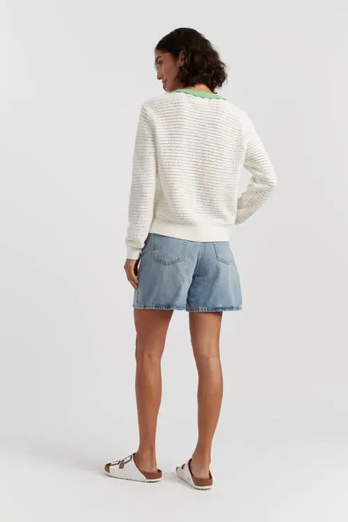 Chinti & Parker Cotton Snoopy Crochet Cardigan