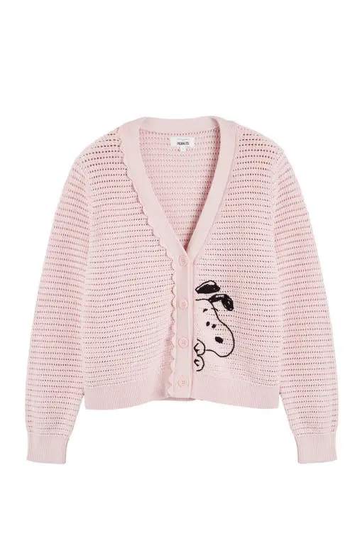 Chinti & Parker Cotton Snoopy Crochet Cardigan