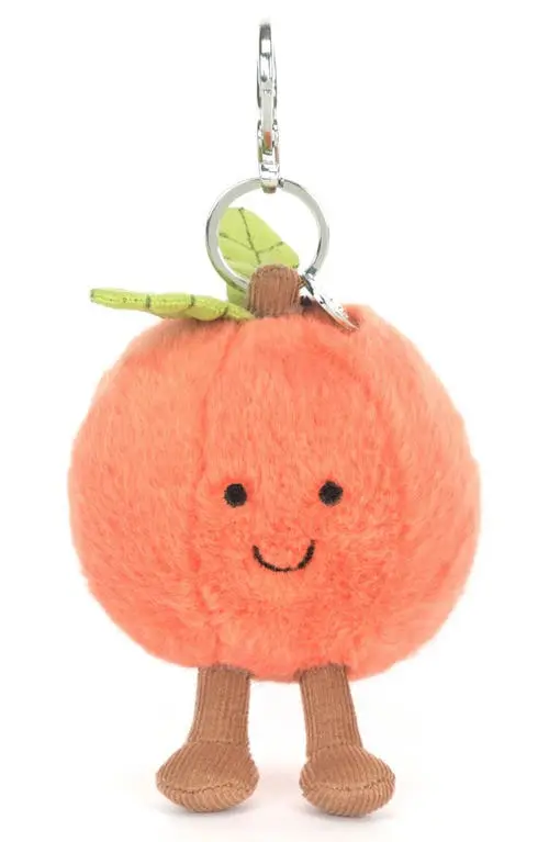 JELLYCAT Amuseables Peach Plushie Bag Charm - Orange