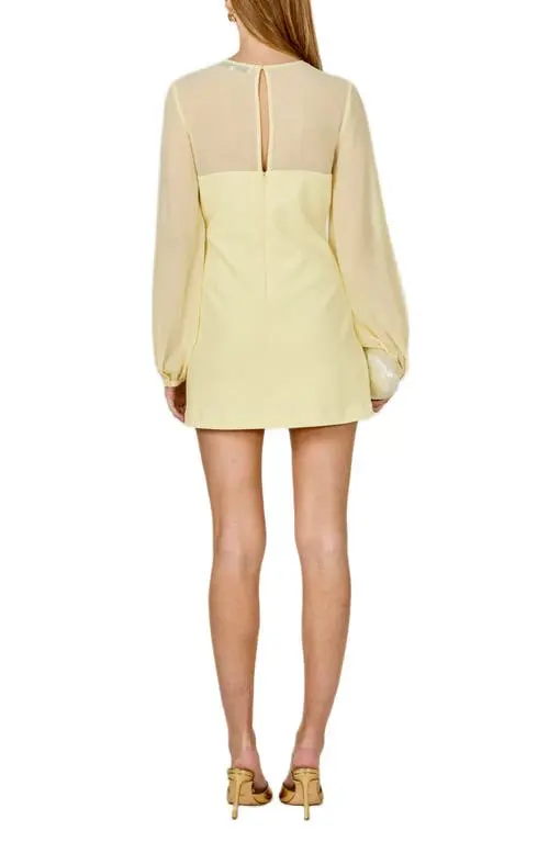 Endless Rose Long Sleeve Mini Dress - Butter