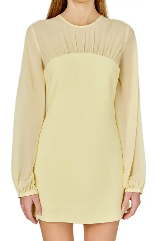 Endless Rose Long Sleeve Mini Dress - Butter