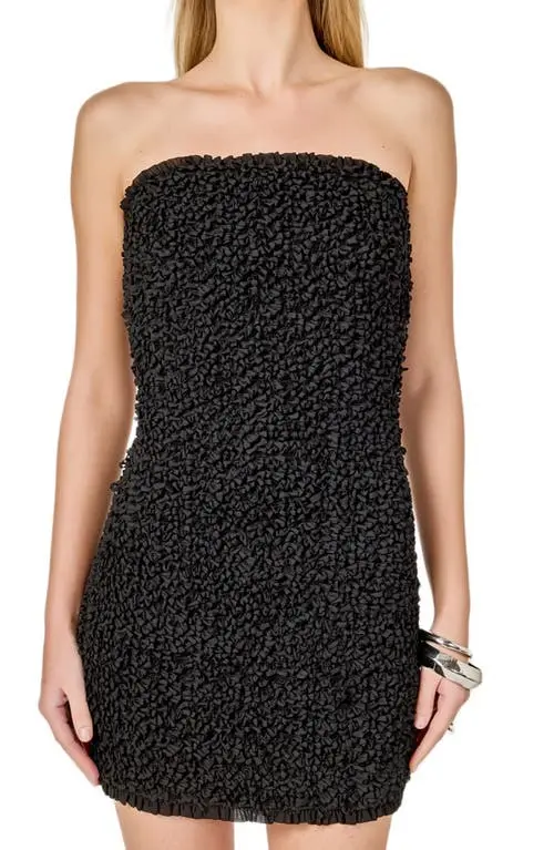 Endless Rose Smock Detail Strapless Mini Dress