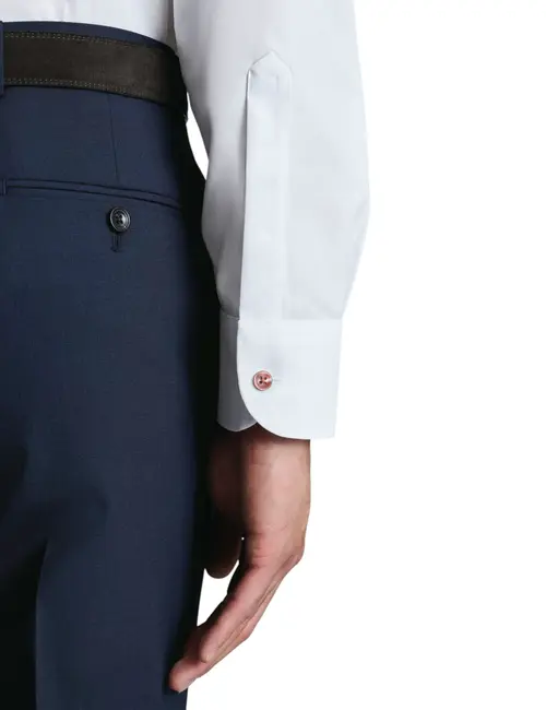 CHARLES TYRWHITT Non-iron Stretch Printed Trim Shirt - White