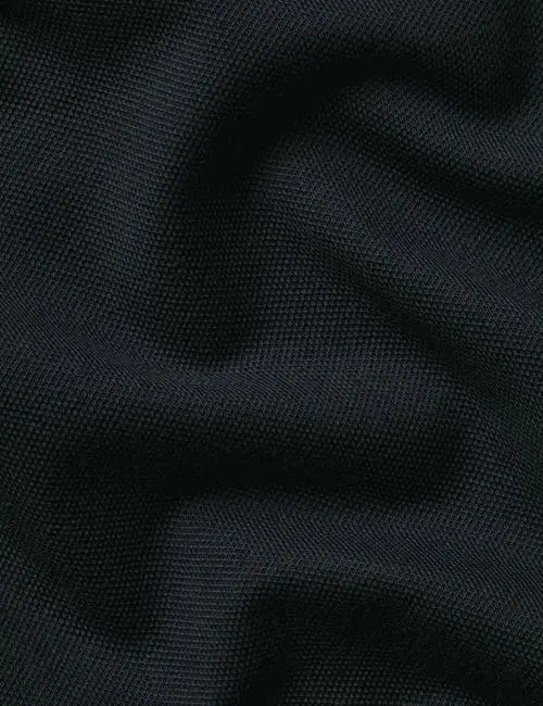 CHARLES TYRWHITT Short Sleeve Cotton Stretch Pique Polo - Black
