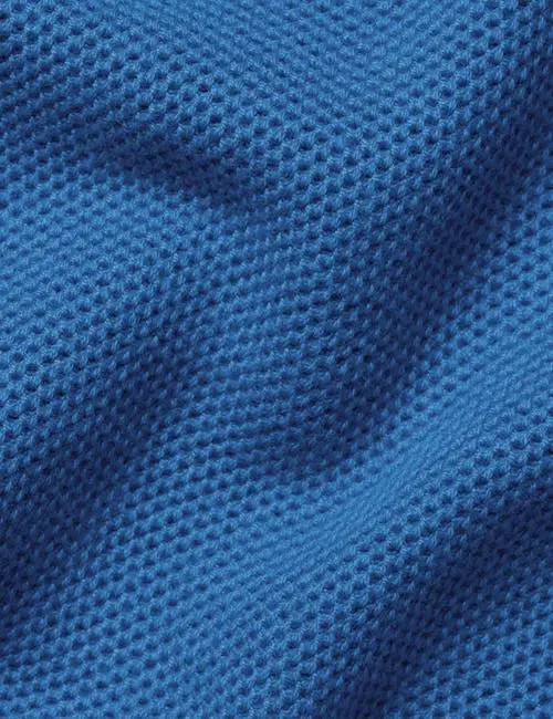CHARLES TYRWHITT Cotton Honeycomb Trophy Neck Sweater