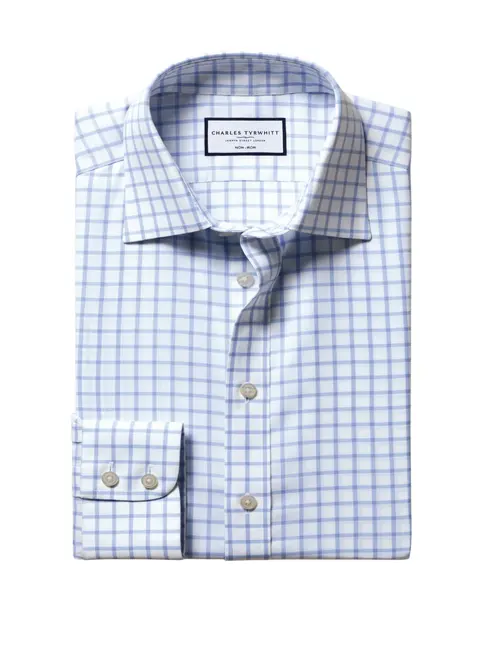 CHARLES TYRWHITT Non-iron Twill Grid Check Shirt