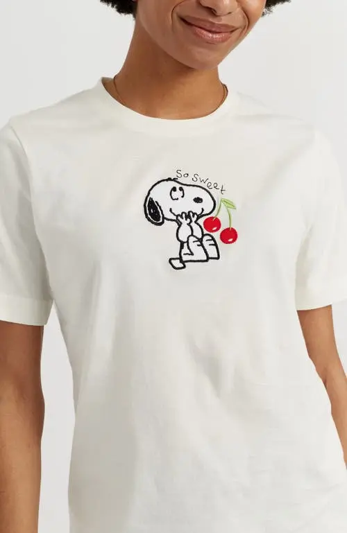 Chinti & Parker Cotton Snoopy Cherry T-shirt