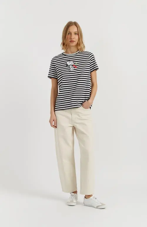 Chinti & Parker Cotton Snoopy Breton T-shirt