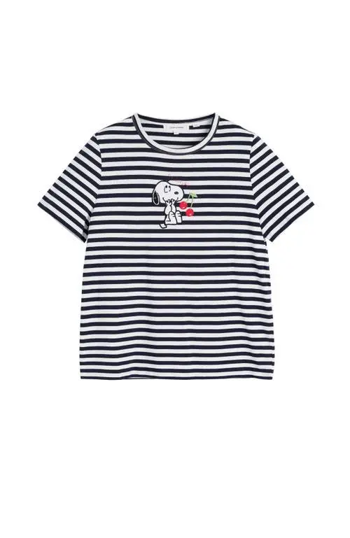Chinti & Parker Cotton Snoopy Breton T-shirt