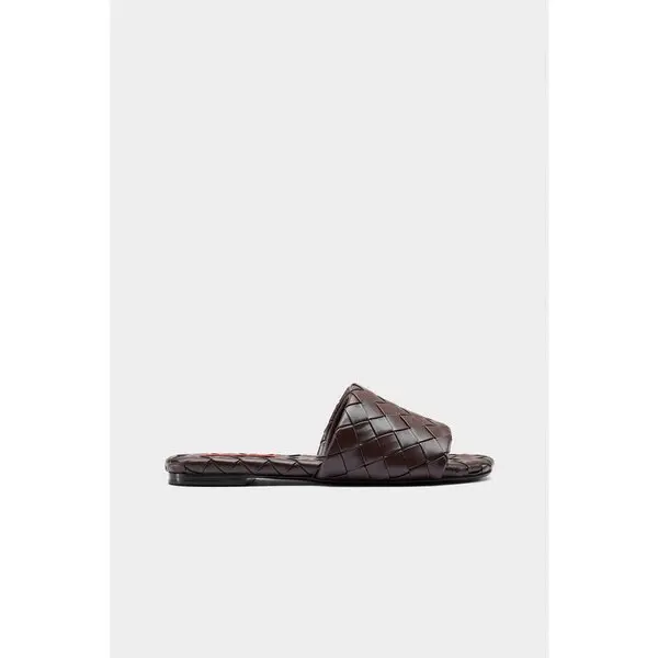 SIMONMILLER Woven Salerno Sandal - Chocolate