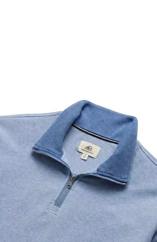 SURFSIDE SUPPLY CO. Bobby Stripe Fleece Quarter Zip