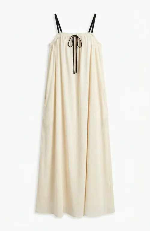 MODENAIRE Strapless Tie Front Maxi Dress