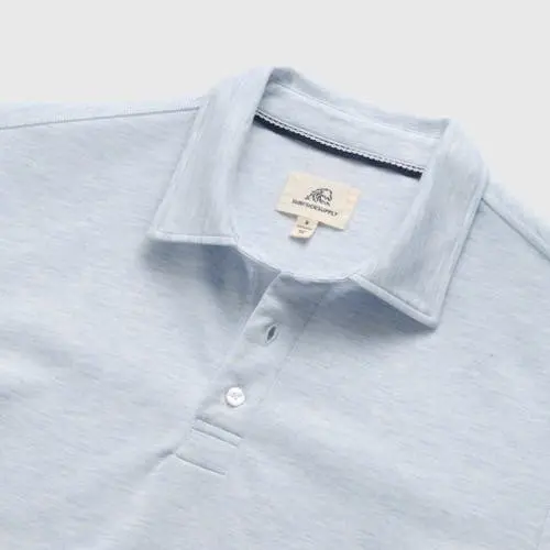 SURFSIDE SUPPLY CO. Ryan Pique Polo - Light Blue Heather