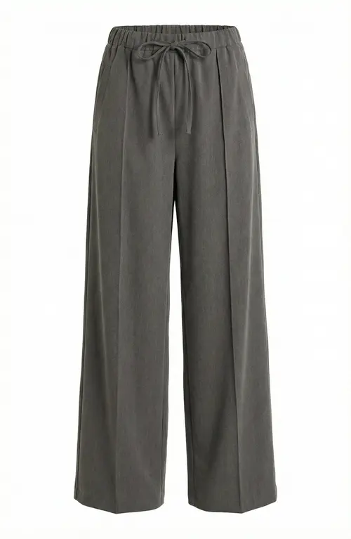 MODENAIRE High-rise Wide Leg Trousers With Drawstring