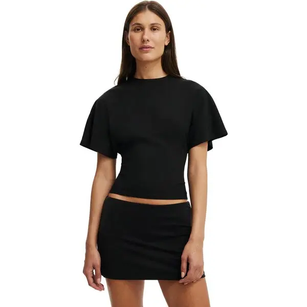 COTTON ON Blair Batwing Short Sleeve Tee - Black