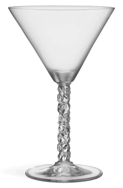 ORREFORS Carat Set Of 2 Crystal Martini Glasses - Clear