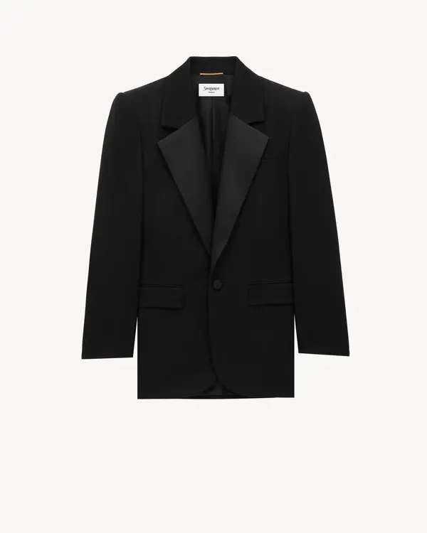 Saint Laurent Single-breasted Tuxedo Jacket - Black