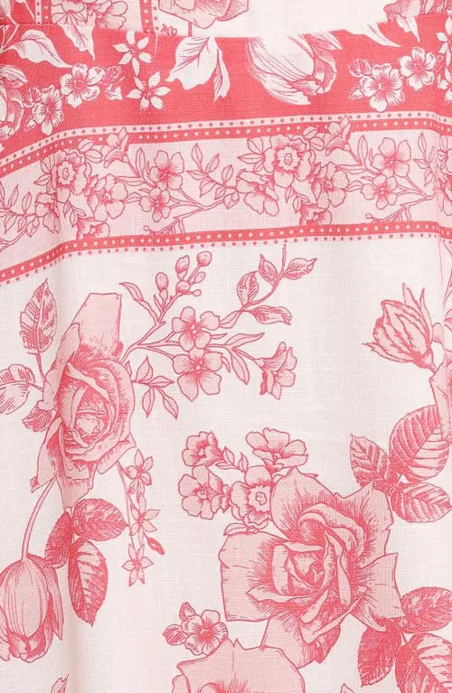 PETAL & PUP Valara Tie Shoulder Maxi Sundress - Rose Tile