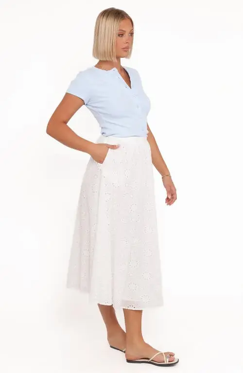 PETAL & PUP Sinead Tiered Eyelet Maxi Skirt