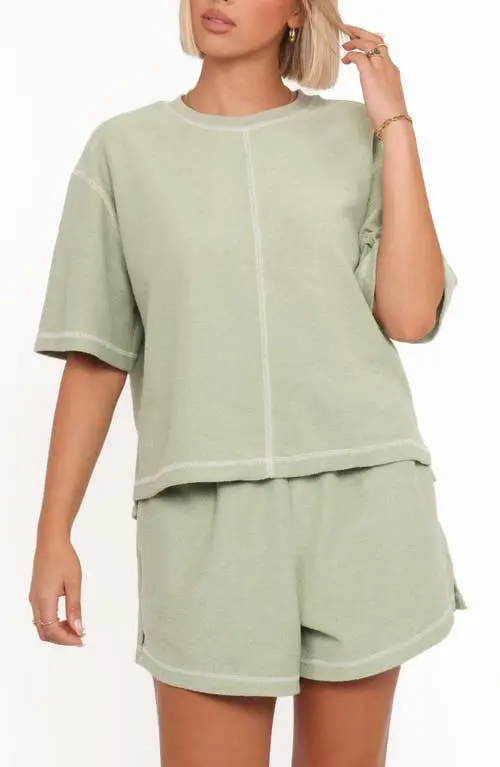 PETAL & PUP Melody Knit T-shirt & Shorts Set - Matcha